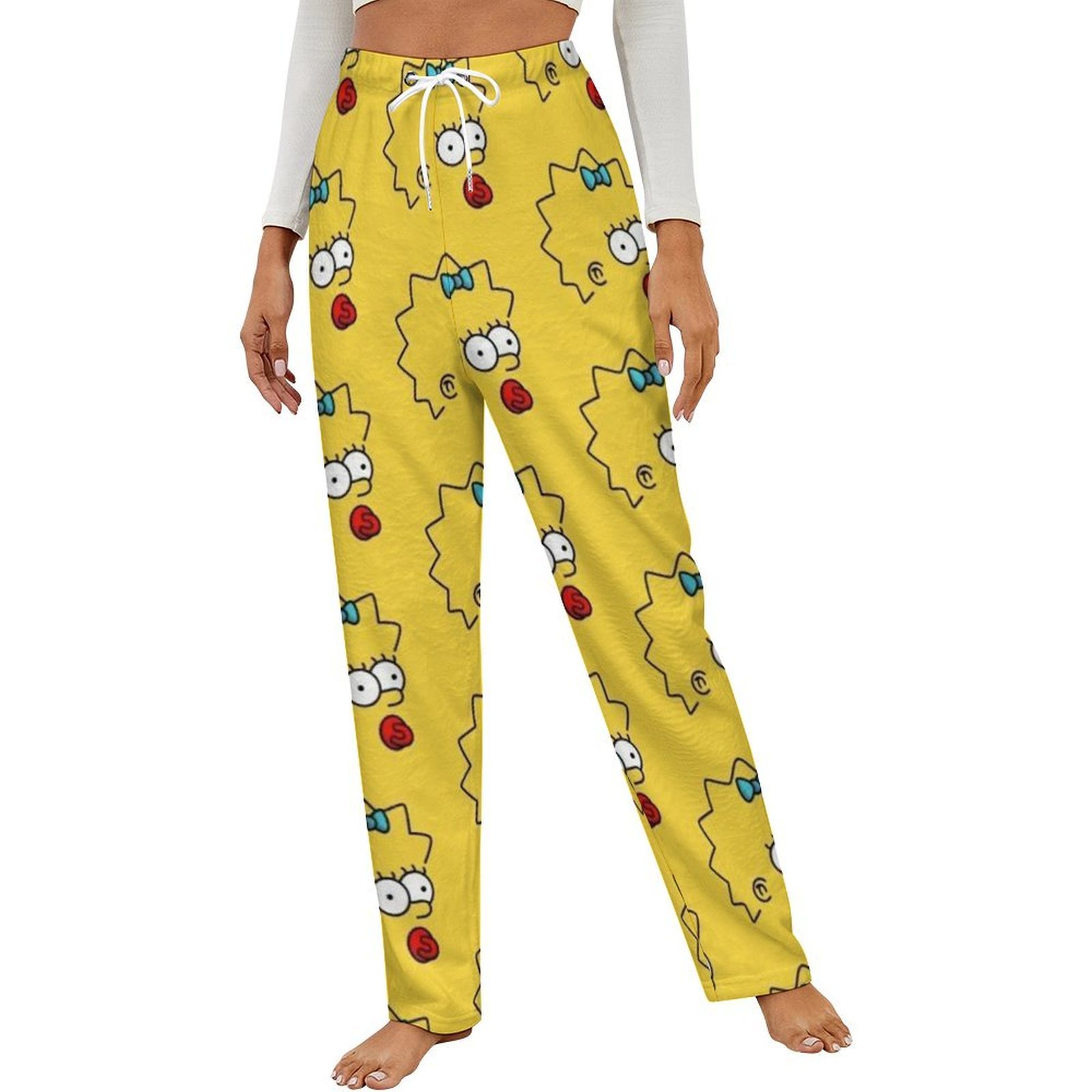 Pattern The Simpsons Flannel Women's Pajama Pants Bottoms Sleepwear ...