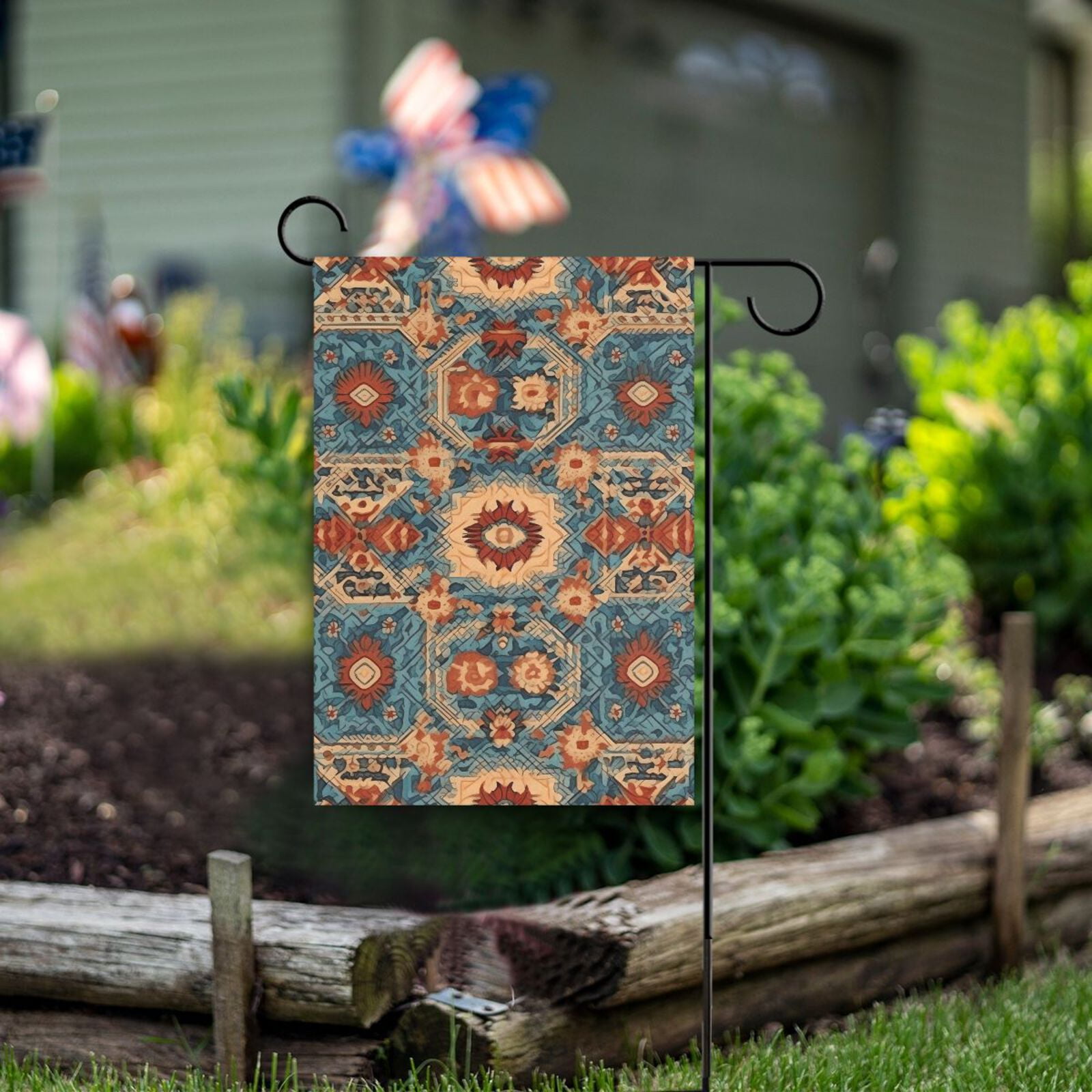 Pattern Traditional and Vintage Garden Flag Double Sided Outdoor ...