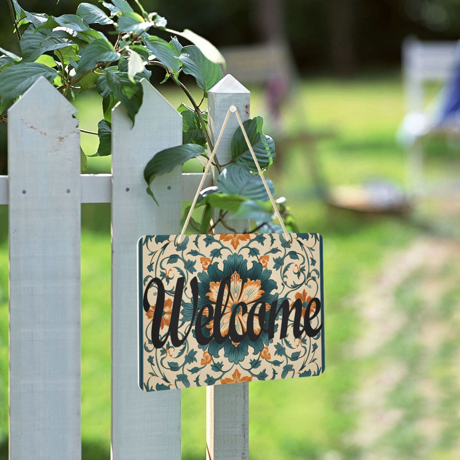 Pattern Tribal Boho Welcome Sign for Front Door Porch Wreath Door Sign ...