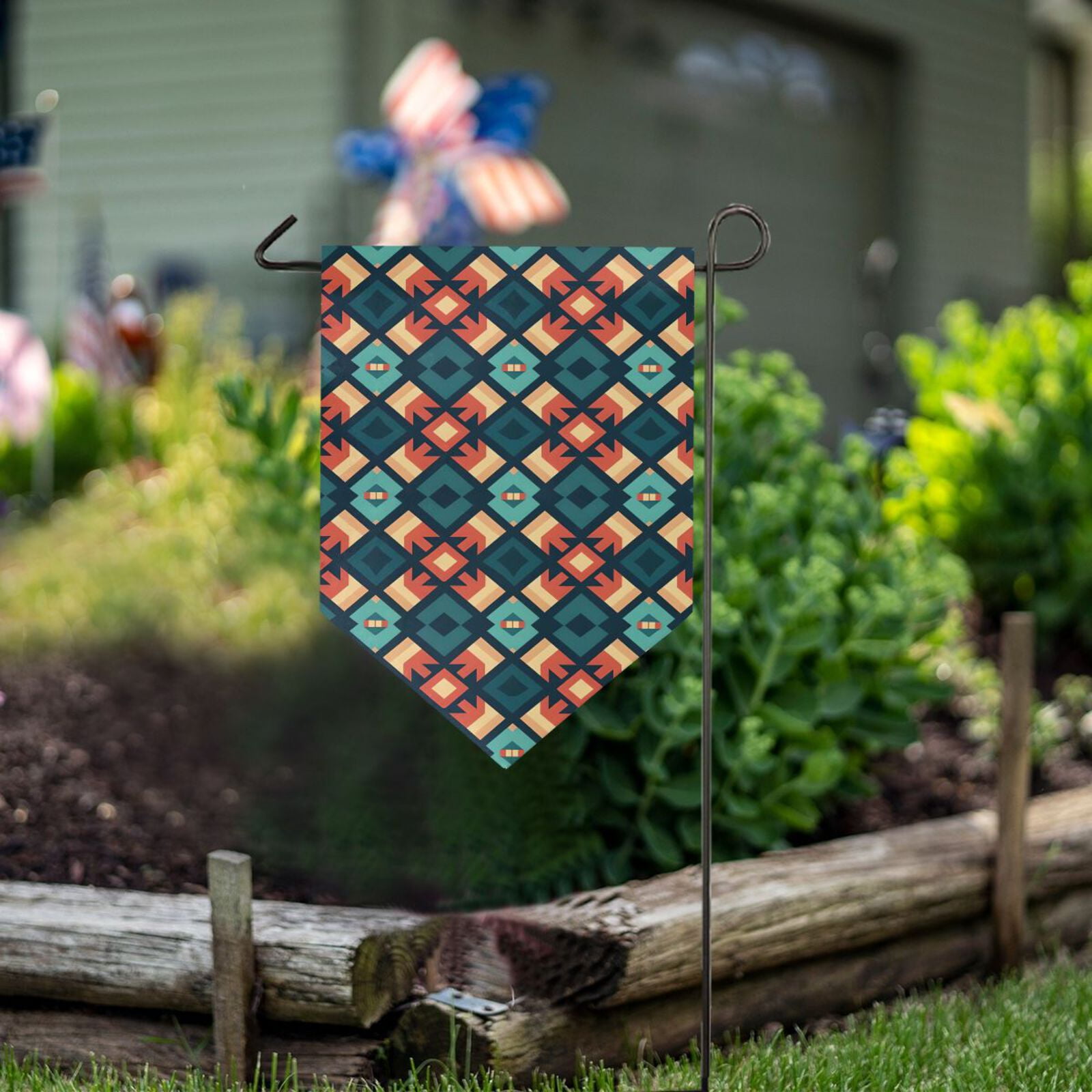 Pattern Tribal Garden Flag 18" x 12.5" Double Sided Yard Lawn Outdoor ...