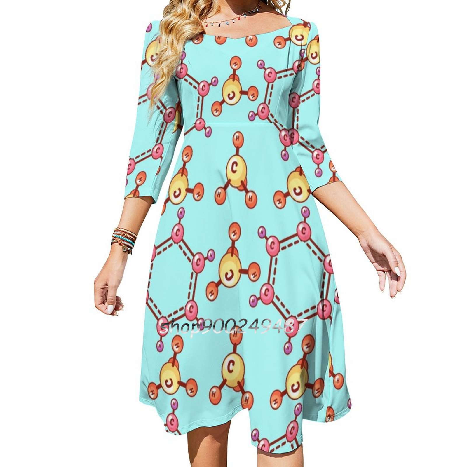 Pattern With Chemical . Evening Party Dresses Midi Sexy Dress Female ...