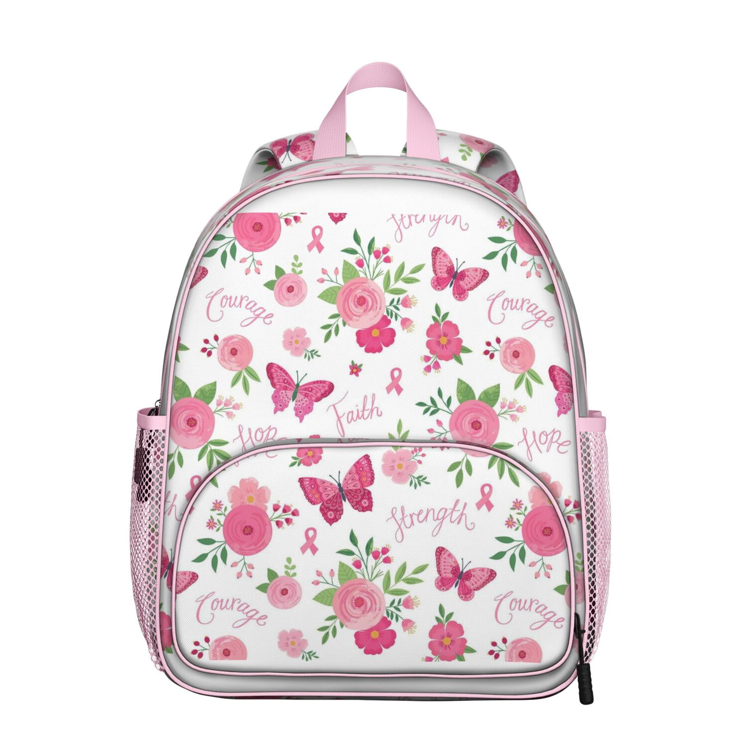 Patterned Butterfly Student Backpack – Floral Garden Design with Wings ...
