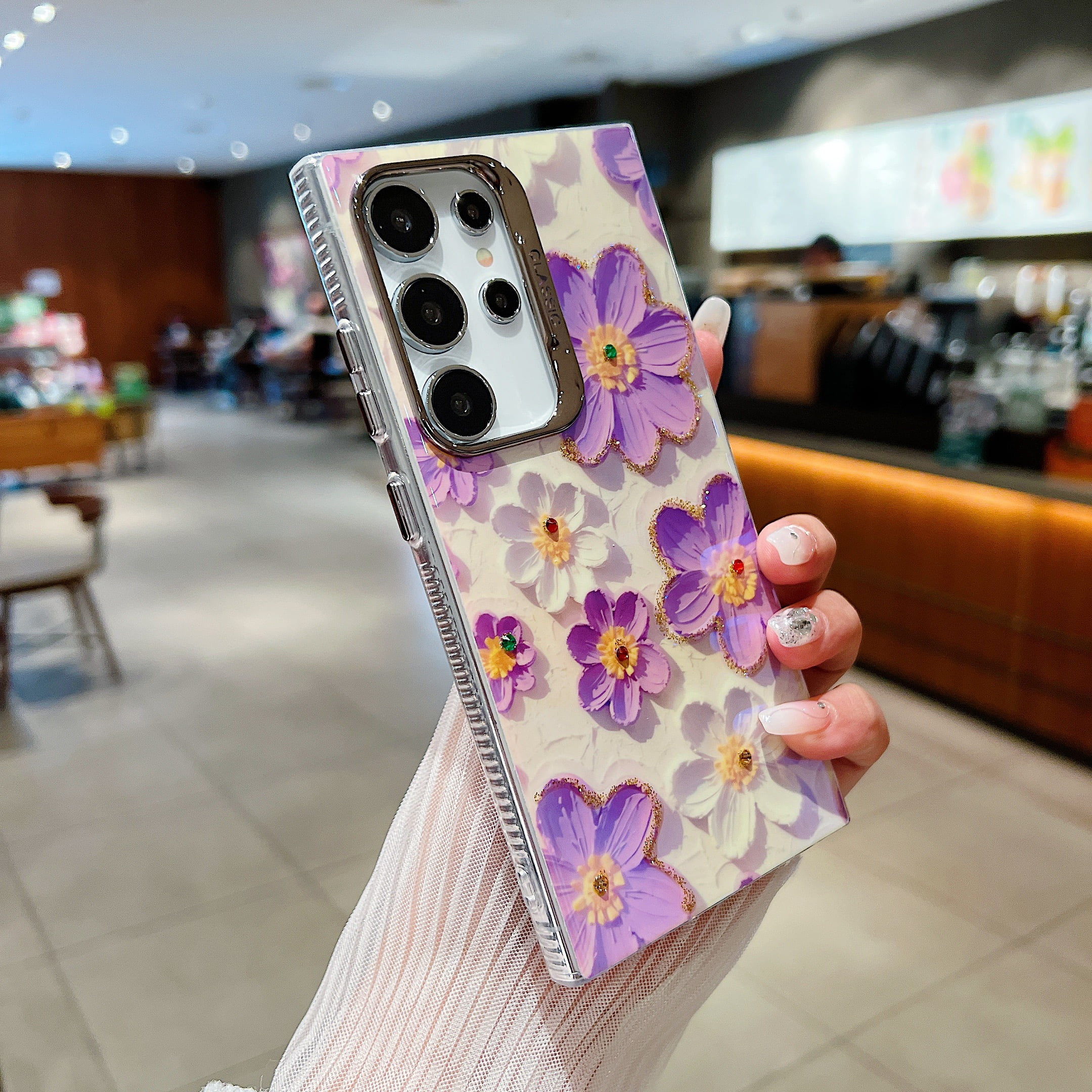 Patterned Case for Samsung Galaxy S23 Cute Case with Colorful Fresh Oil ...