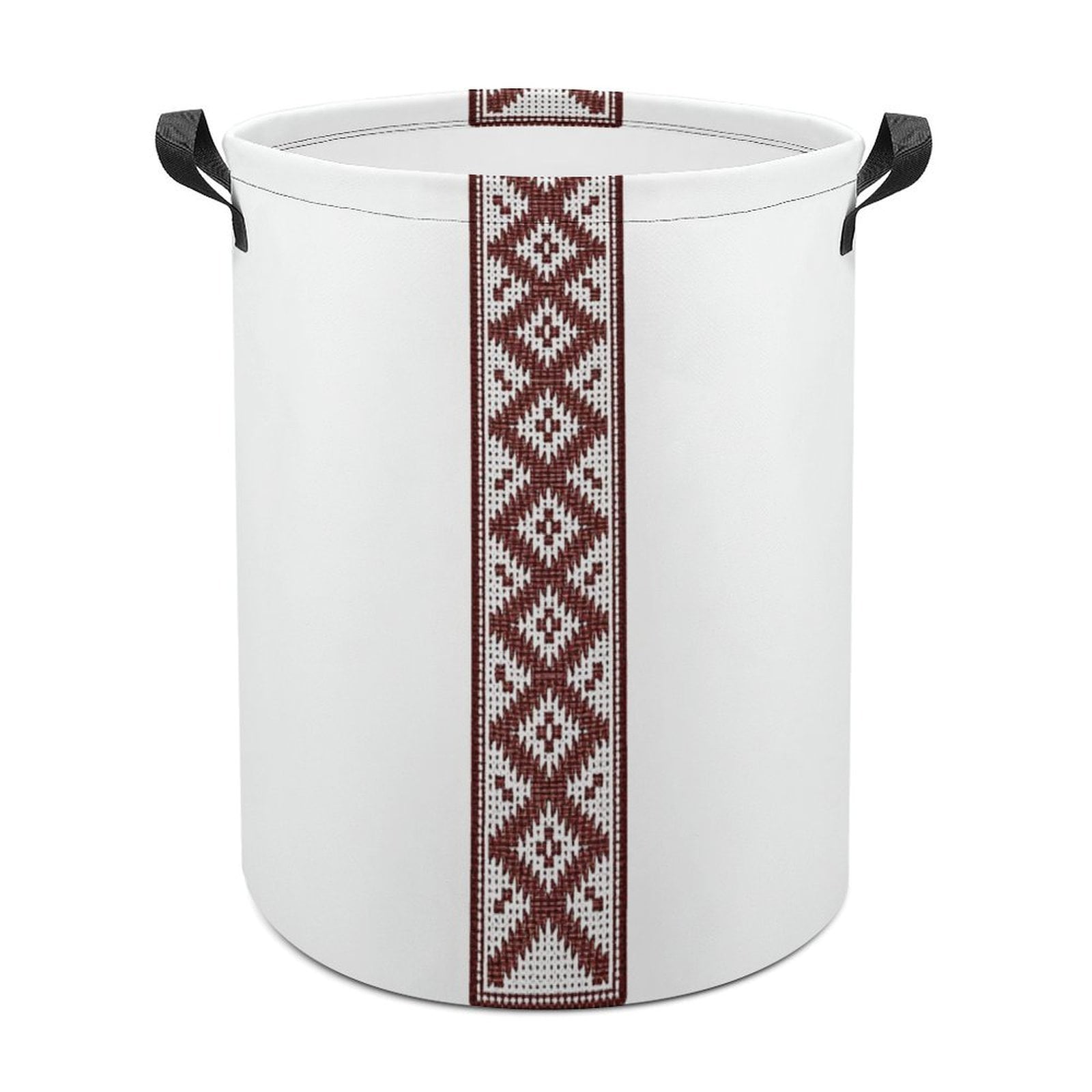 Patterned Decorative Border Design Large Dirty Clothes Hamper Foldable ...