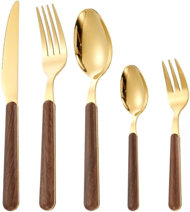 Patterned Hammered Silverware Set, 40-Piece Stainless Steel Flatware ...