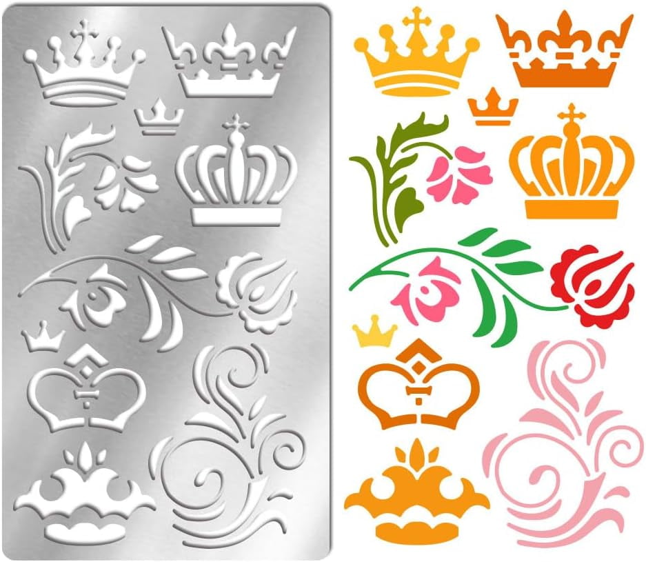 Patterned Metal Stencil Retro Stainless Steel Template Photo Album ...