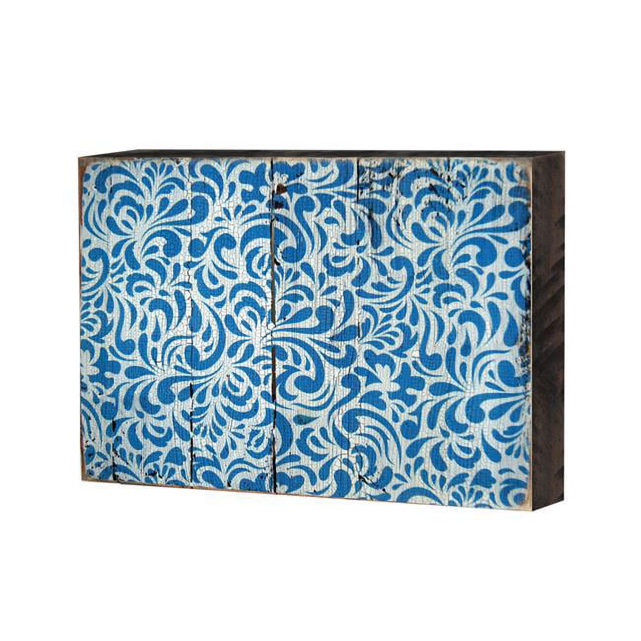 Patterned Rustic Wooden Block Design Graphic Art - Walmart.com