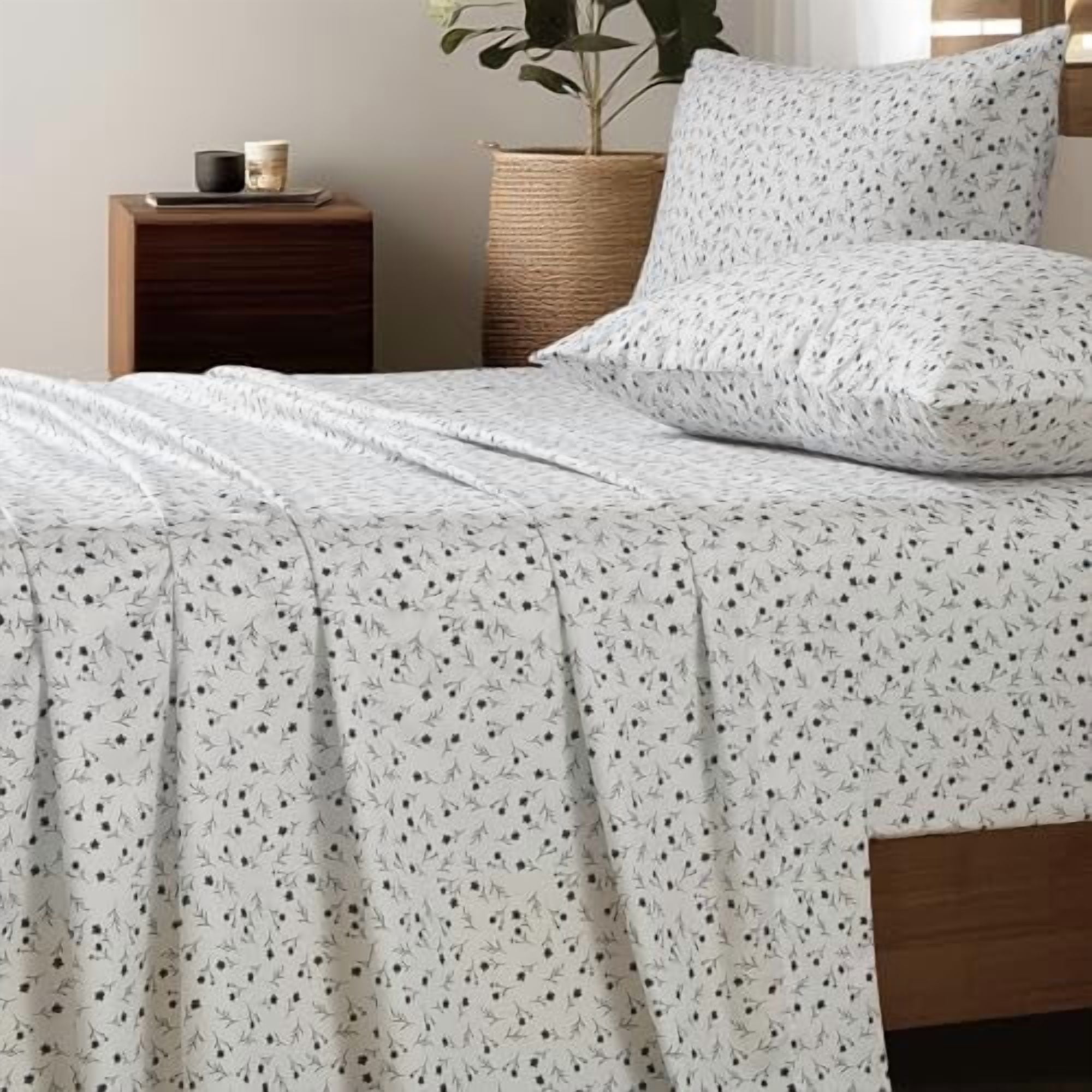 Patterned Sheets Queen Size, Deep Pocket Sheets up to 18 Inch, Soft ...