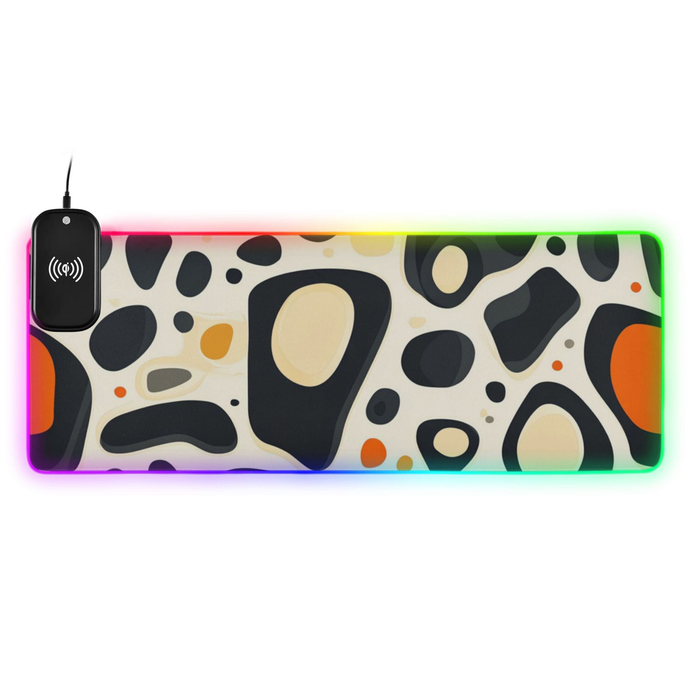 Patterns Of Abstract Leopard Prints Wireless Charging RGB Gaming Mouse ...
