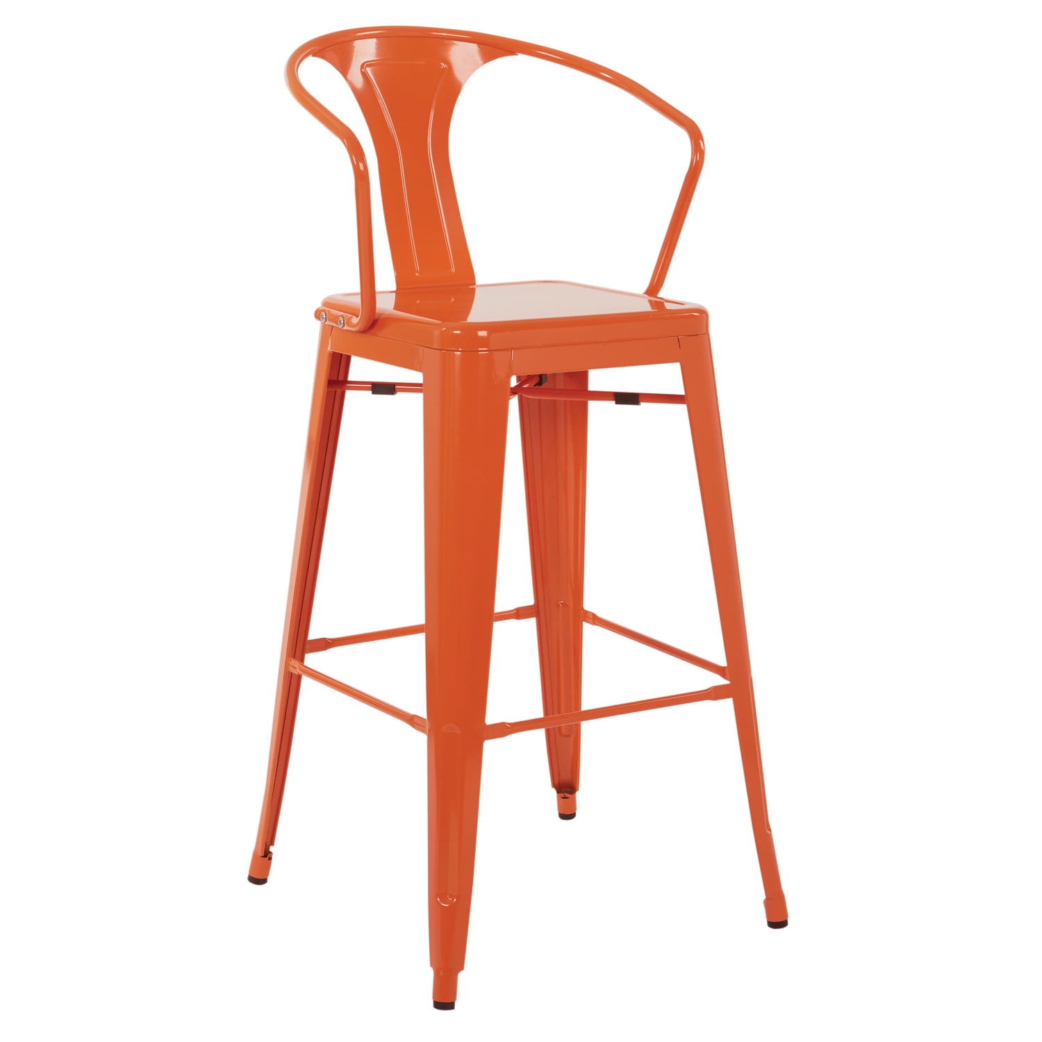 Patterson Cafe Stool-Finish:Orange,Number of Items:4-Pack - Walmart.com