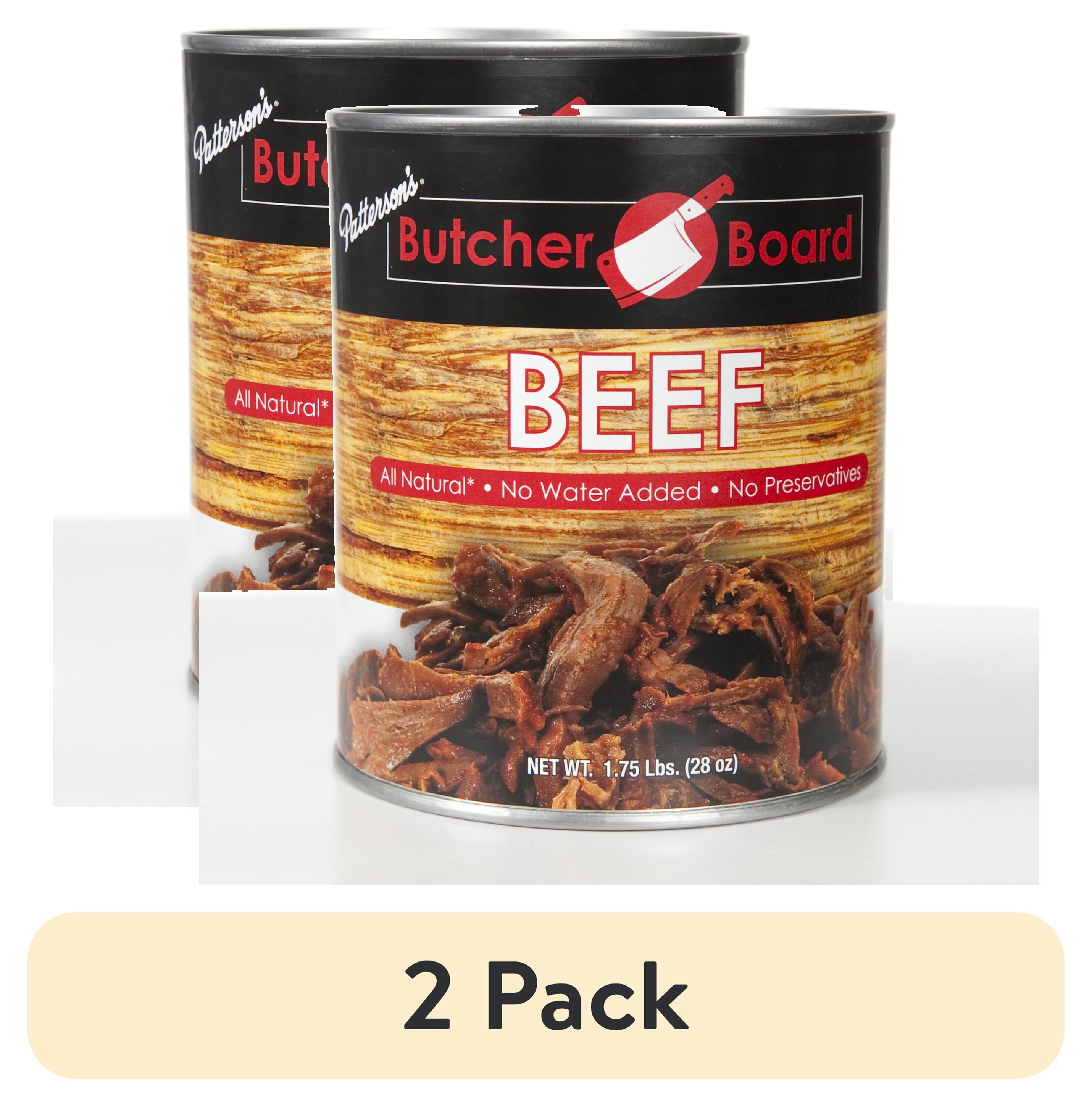 (2 pack) Patterson’s Butcher Board Beef, All Natural, Carolina Made by ...