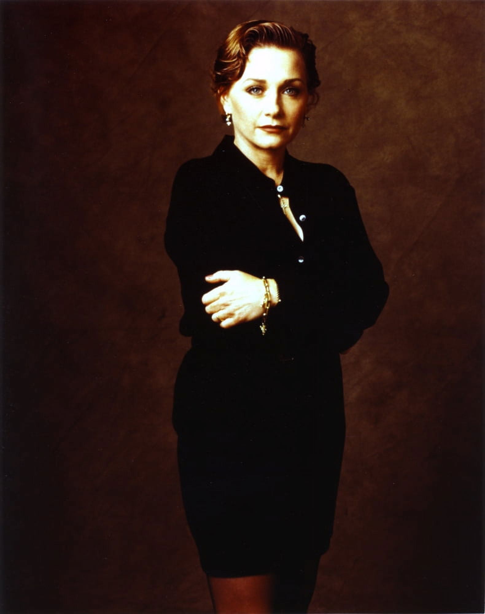 Patti D'arbanville Arms Crossed in Black Background Portrait Photo ...