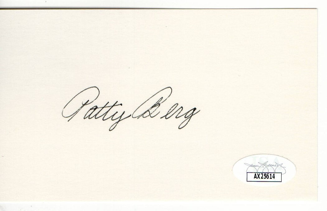 Patty Berg Signed Autographed Index Card Legendary LPGA Golfer JSA ...