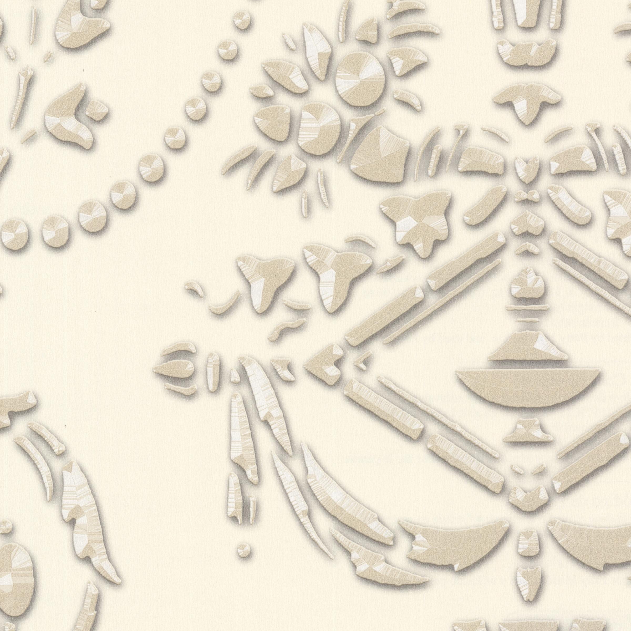 Patty Madden Rossy Damask Cream Wallpaper, 20.5-in by 33-ft, 56.38 sq. ft - Walmart.com