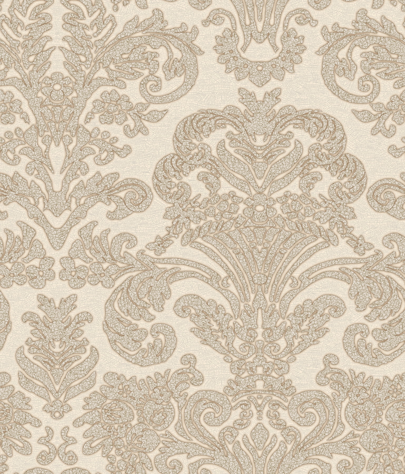 Patty Madden Zeno Ivory Damask Wallpaper, 20.5-in by 33-ft, 56.38 sq. ft - Walmart.com