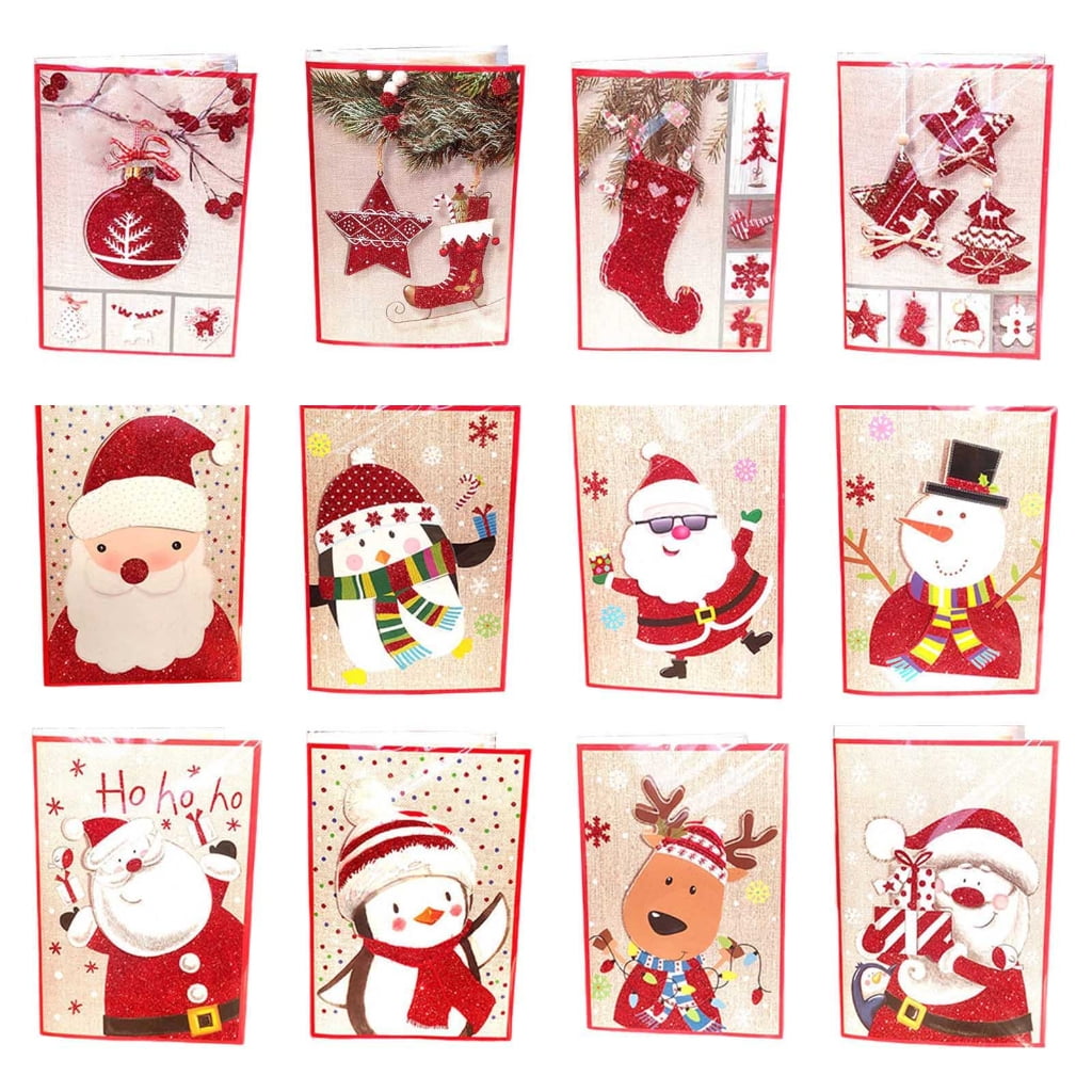 PatungKu 12 Christmas Greeting Cards Random Selection Musical Surprise ...