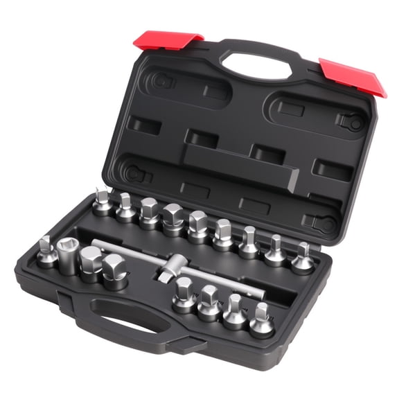 PatungKu 18 in 1 Heavy Duty Oil Drain Socket Wrench Drain Plug Sump Key ...