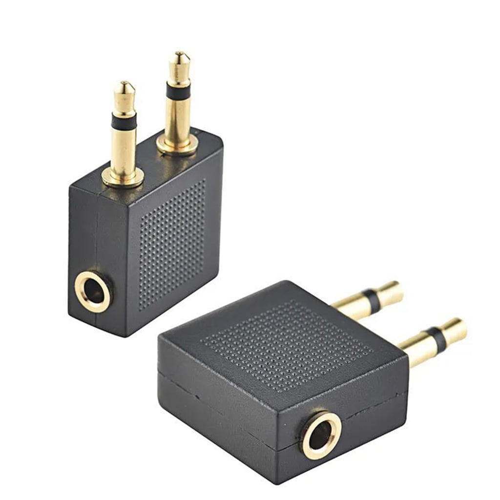 PatungKu 2 Pcs Gold Plated 3.5mm 2 Male To 1 Female Headphone Jack ...
