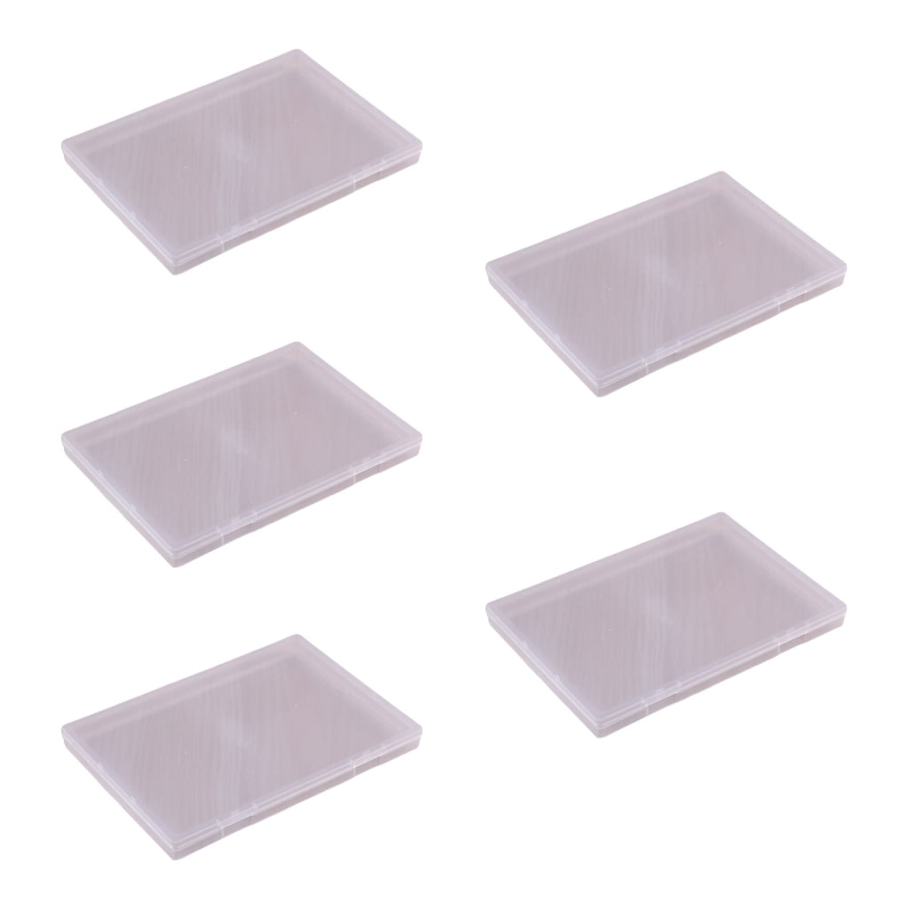 PatungKu 5 Pieces Flat Clear Plastic Storage Cases for Tools Letter and ...