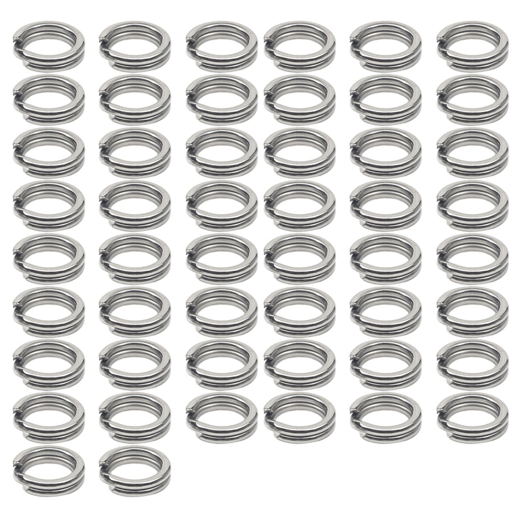 PatungKu 50Pcs Split Rings Assorted Fishing Split Rings Stainless ...