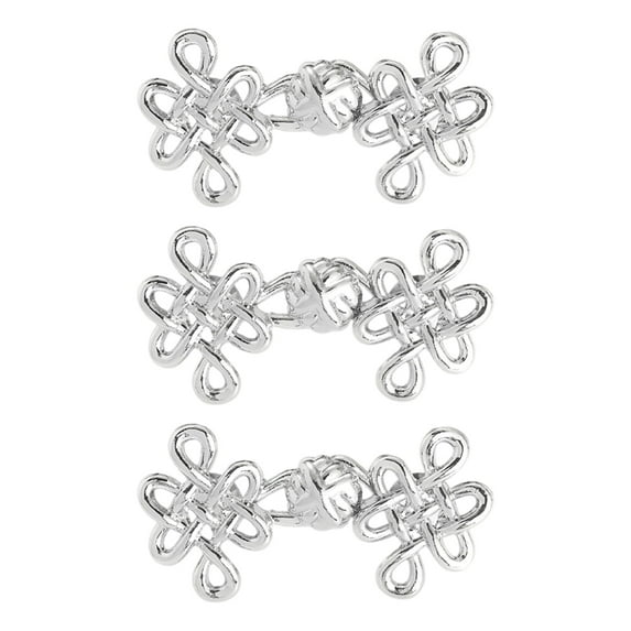 PatungKu Chinese Knot Waist Tightener 3/6Set Metal Plated Nonsewing Removable For Women and Girl ...