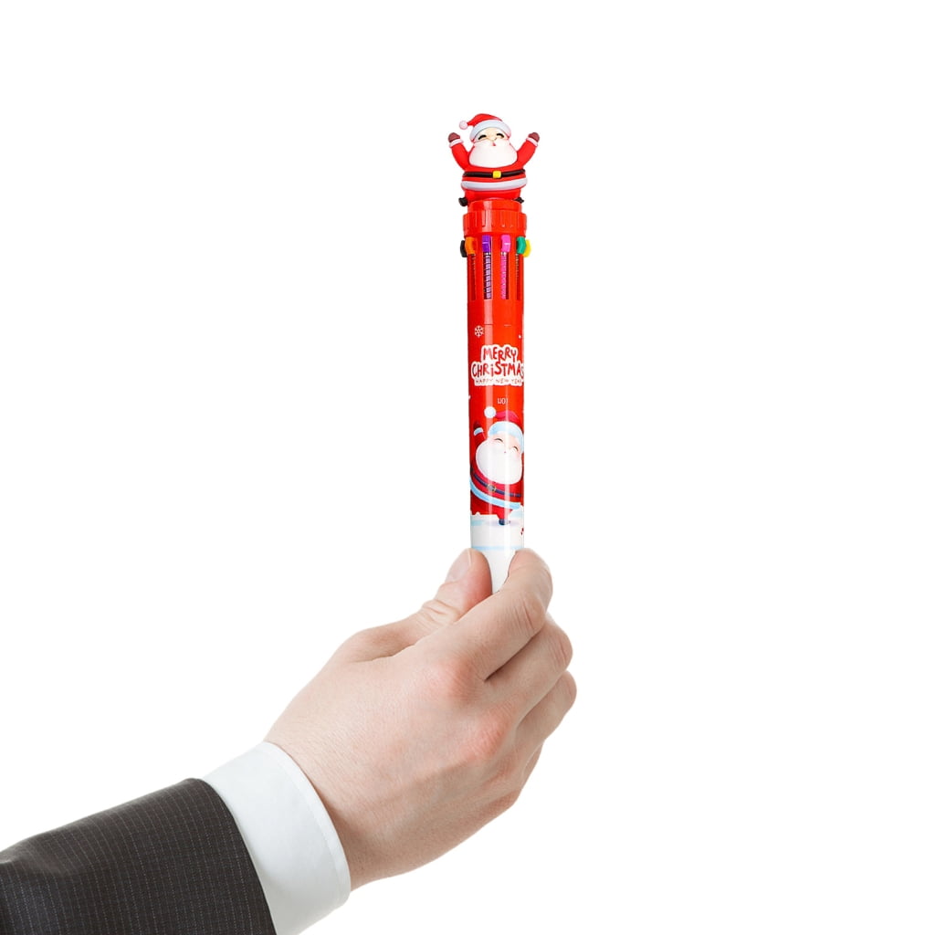 PatungKu Christmas Ballpoint Pen 10-Colors-in-1 Multicolor Pen for ...