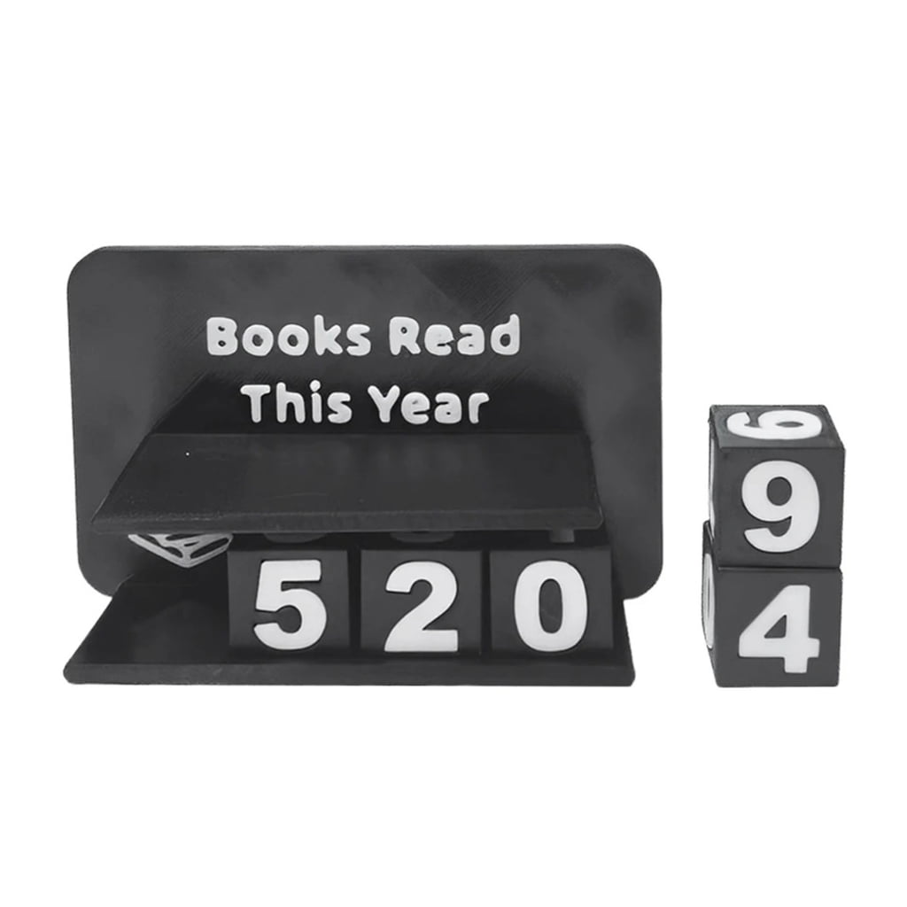 PatungKu Creative 3D Printed Book Counter With Numbered Cubes Reading ...