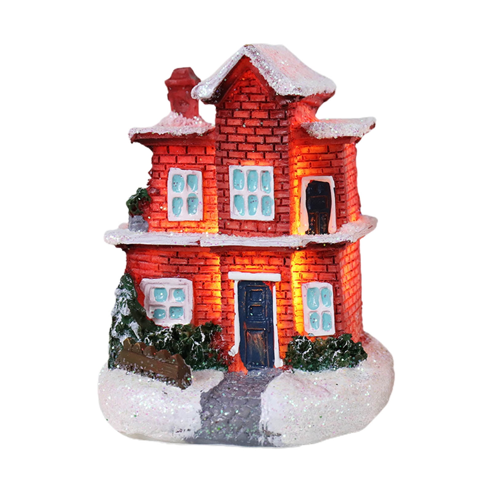 PatungKu Creative Luminous Small House Resin House Micro Landscape ...