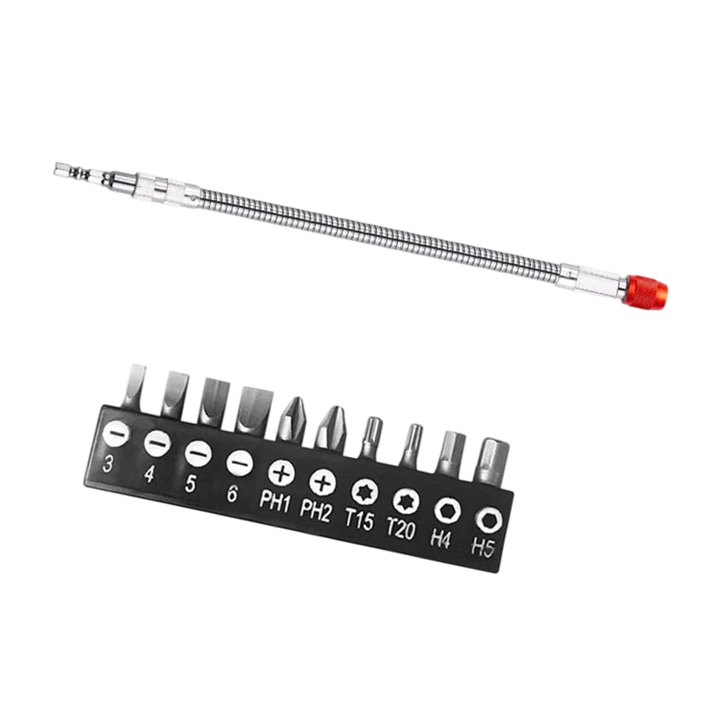 PatungKu Ergonomic 300mm Magnetic Hex Key Flexible Shaft 10pc Bit Set ...