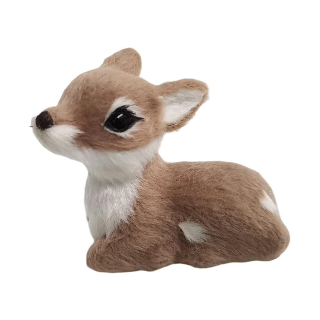 PatungKu Festives Artificial Furs Deer Sculpture Detailed Holiday ...