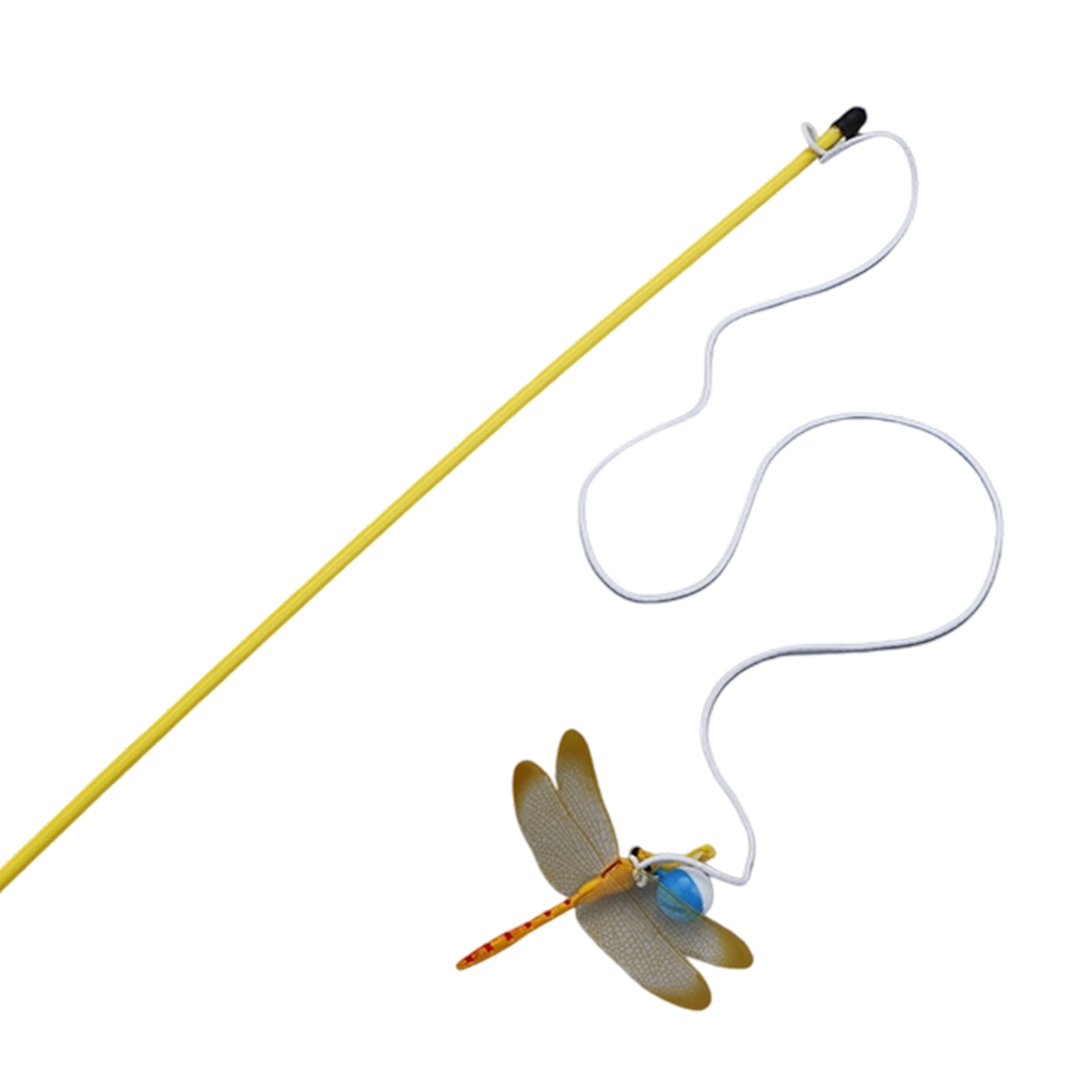 PatungKu Interactive Cats Teaser Wand Toy With Bells Realistic ...