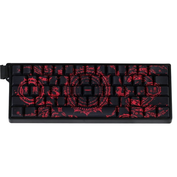 PatungKu Intricate Pattern Side Engraved Keycaps PBT Dye Sublimation ...
