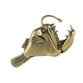 PatungKu Metal Shelf Decors Accent,Angler Fish Figurines Tabletop ...