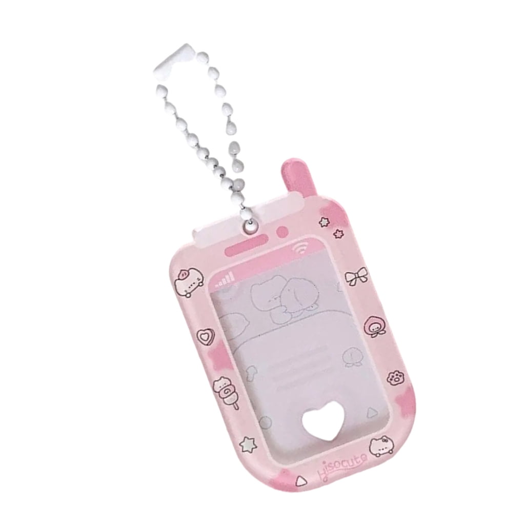 PatungKu Modern Acrylic Phone Shape Mini Card Case Photocard Holder for ...