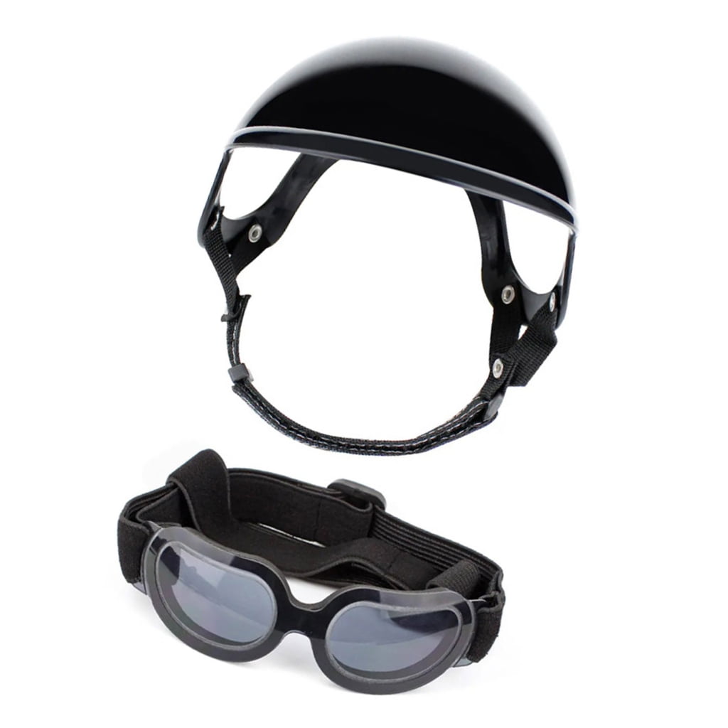 PatungKu Motorcycle Dog Helmets Head Cover Pet Goggles Dog Helmets ...