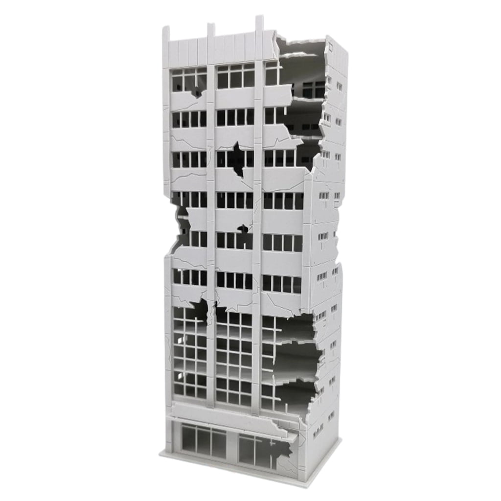 PatungKu N Scale 1:144 Railway Scenery City Ruined Building Model ...