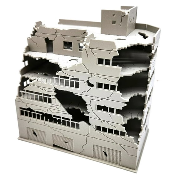 PatungKu N Scale 1:144 Railway Scenery City Ruined Building Model ...