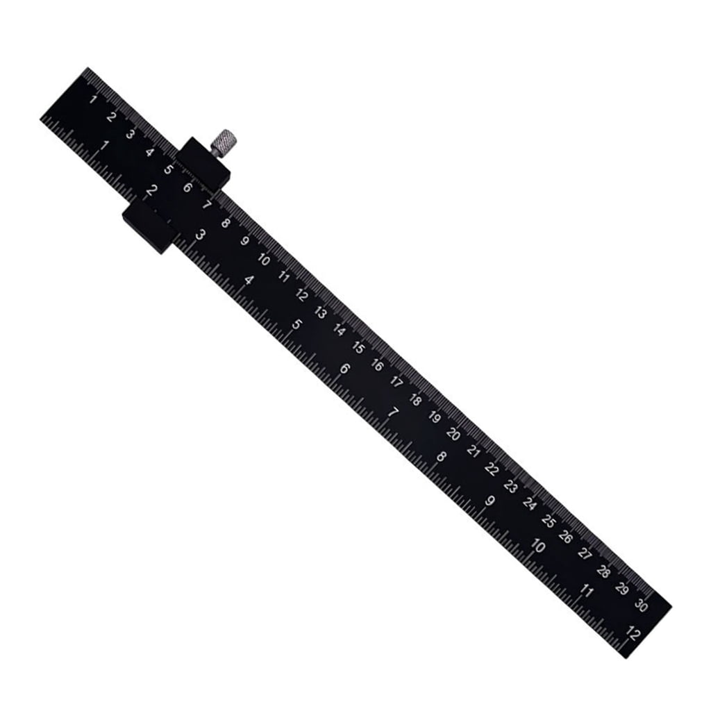 PatungKu Precisions 12inch Aluminum Measuring Ruler with Double Metric ...