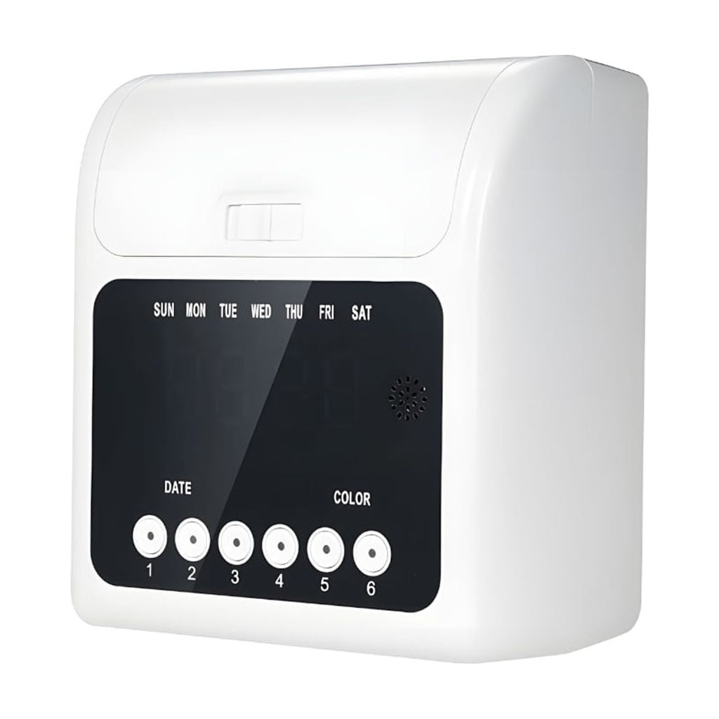 PatungKu Punch Clock Clear Double Color Display Accurate Time Keepings ...