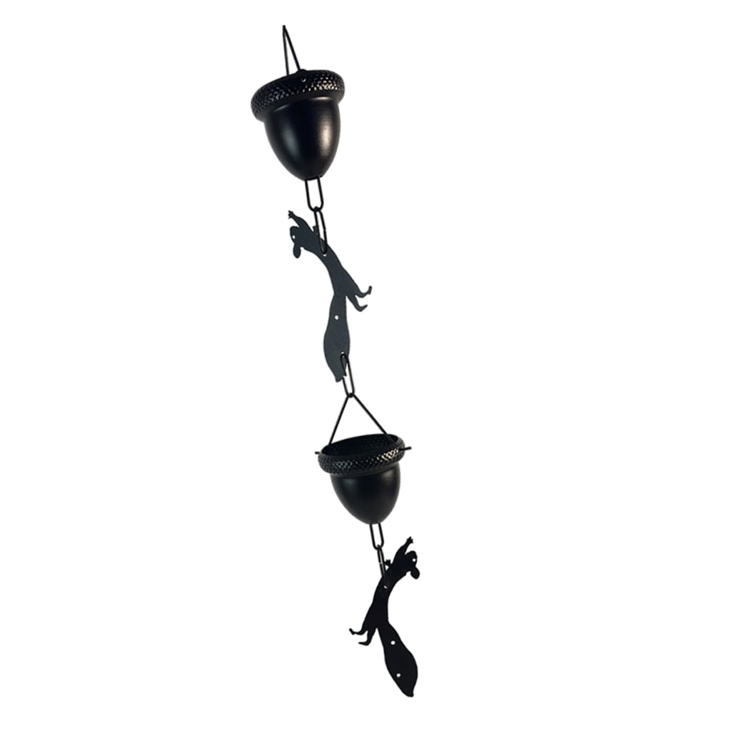 PatungKu Rain Chain for Gutters with Adapter Acorn Rain Chain Cups ...