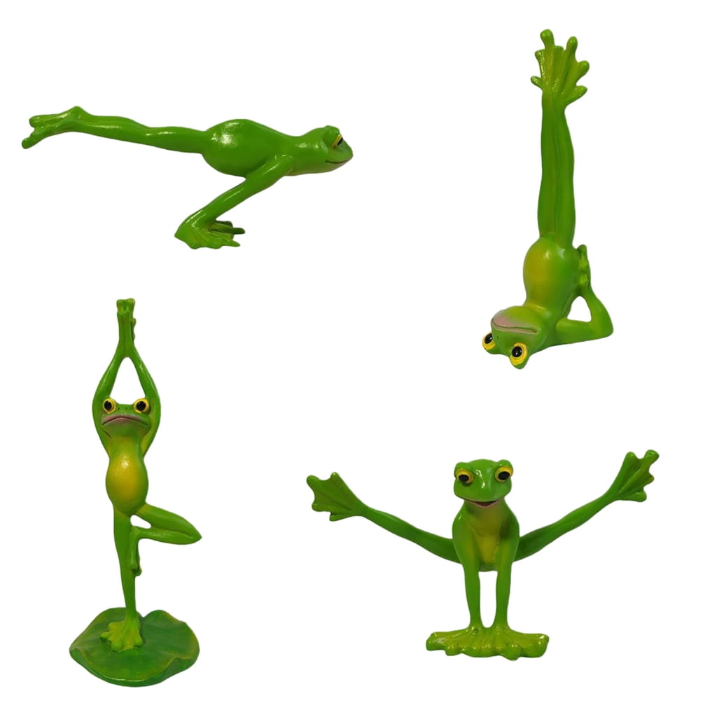 PatungKu Resin Yogas Frogs Figurine Decors Mascots Frogs Resin Crafts ...