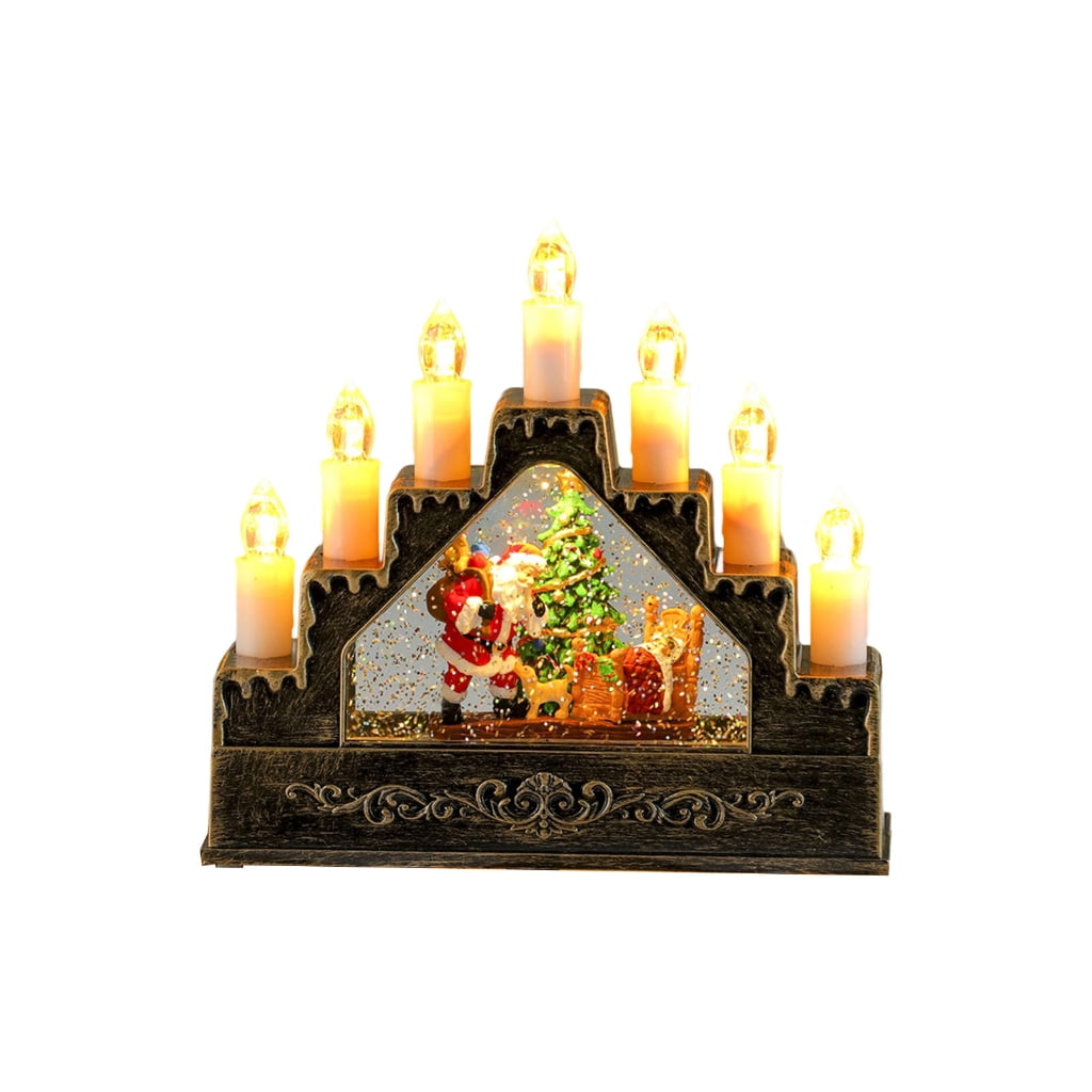 PatungKu Rotating Christmas Music Box With Waterfall Snow Effect And ...