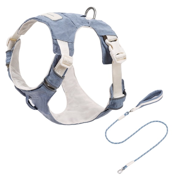 PatungKu Simple Dog Vest Harness With Detachable Leads Reflective ...