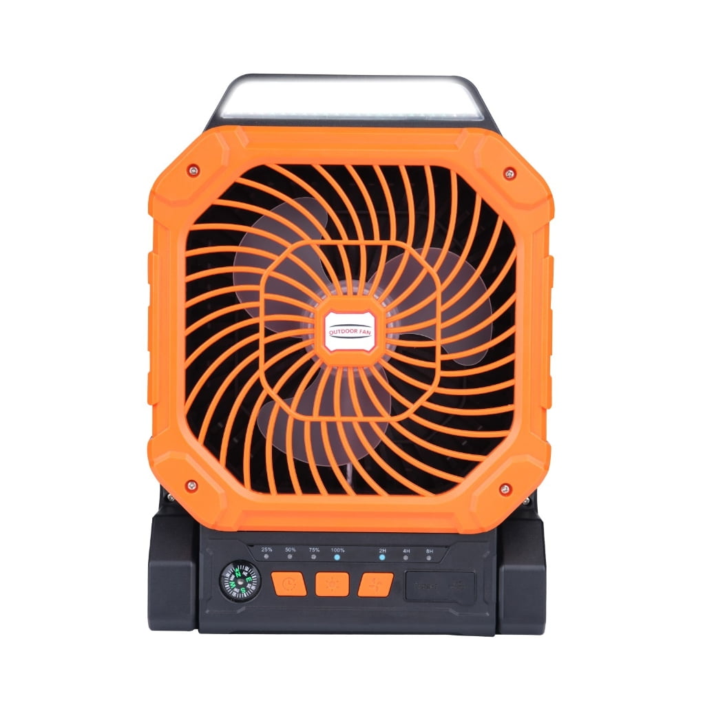 PatungKu Solar Camping Fan With LED Light 4Adjustable Speed 3Brightness ...