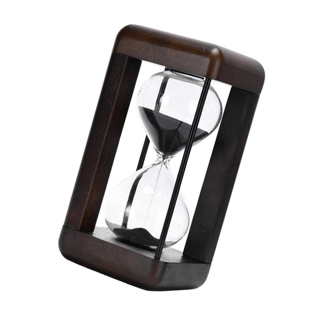 PatungKu Sophisticated Hourglass Timer In Walnut Unique Black or White ...