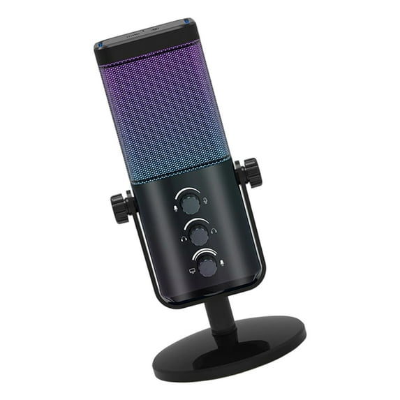 PatungKu Studio Condenser Microphone Led Effects Metal Build Compatible ...