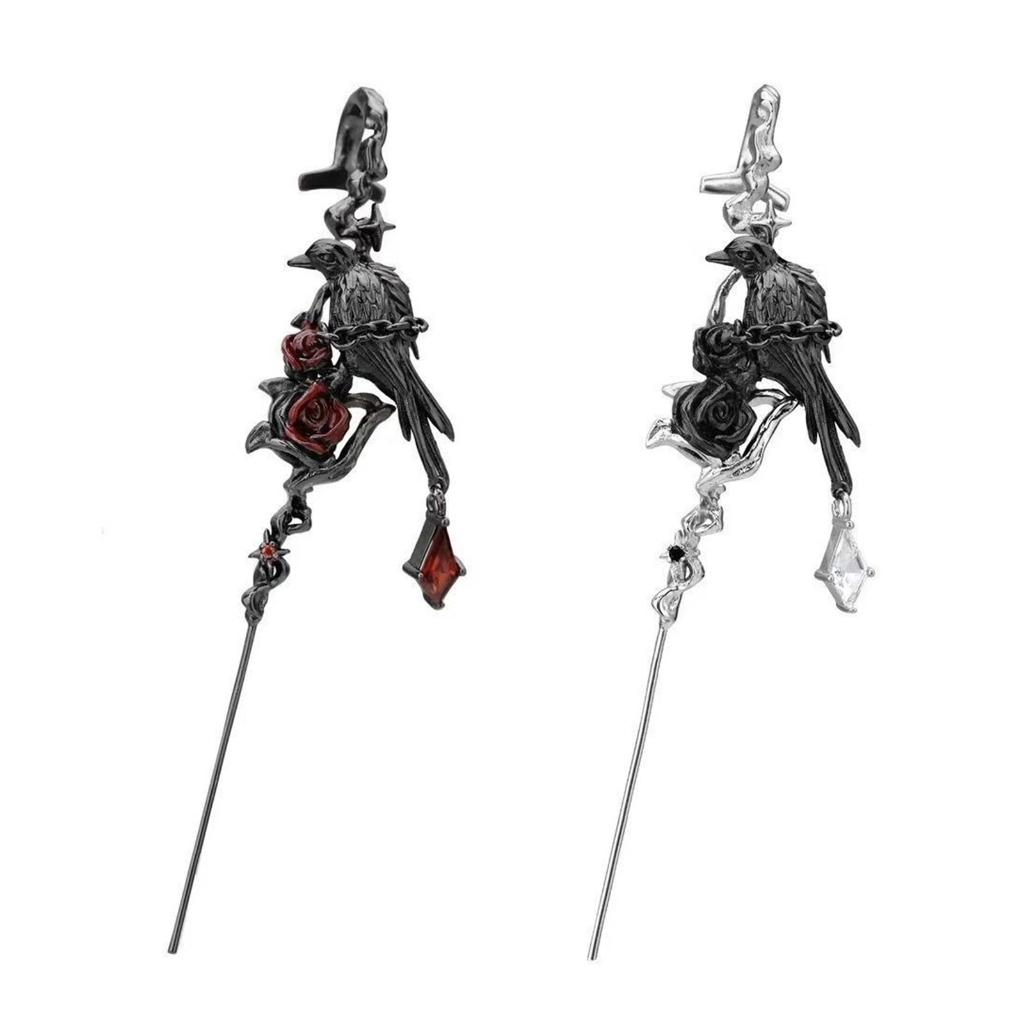 PatungKu Stylish Crow Ear Piercings for Trendsetters Rose and Black ...