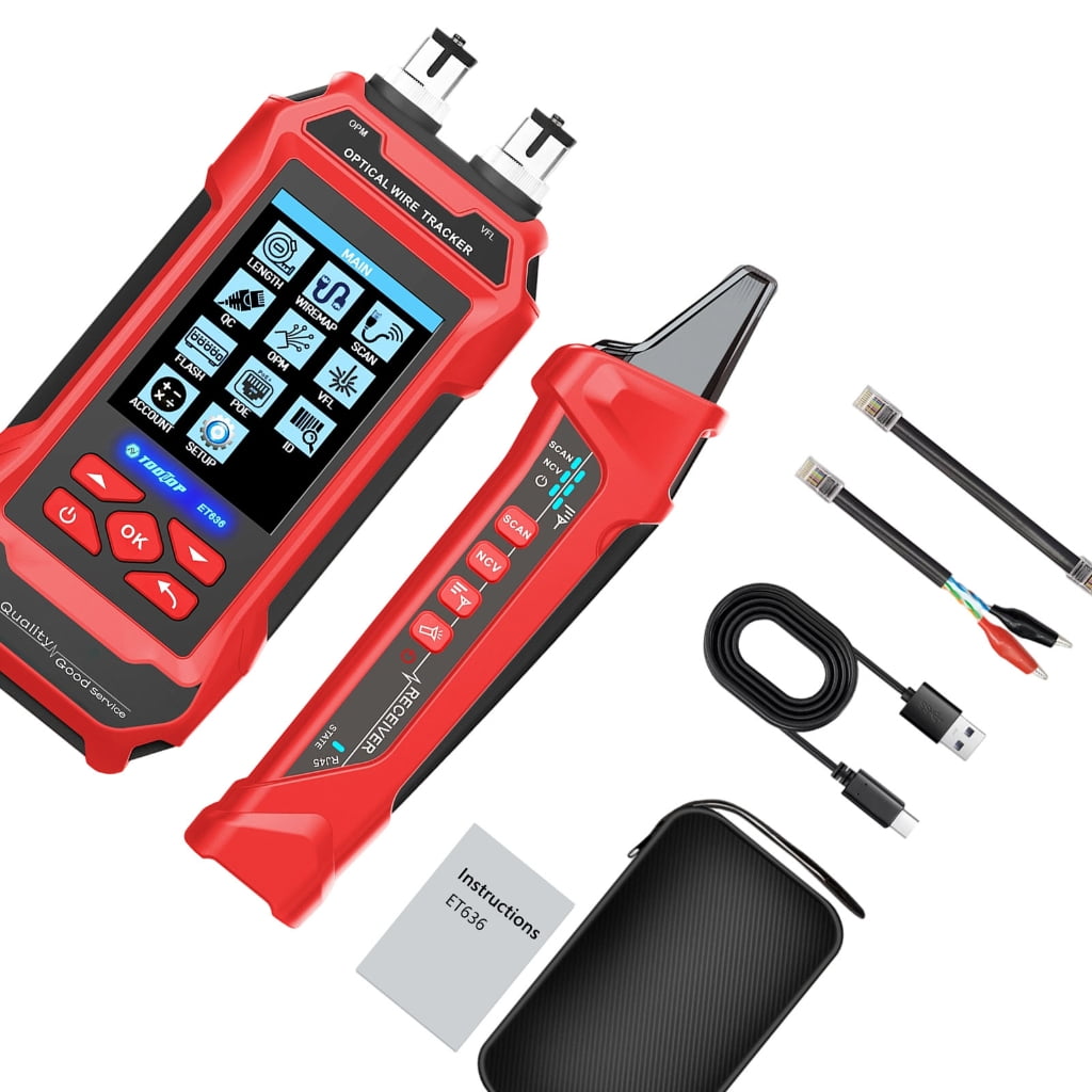 PatungKu Transportable RJ45 CAT5 to CAT8 Cable Tester with Ethernet ...