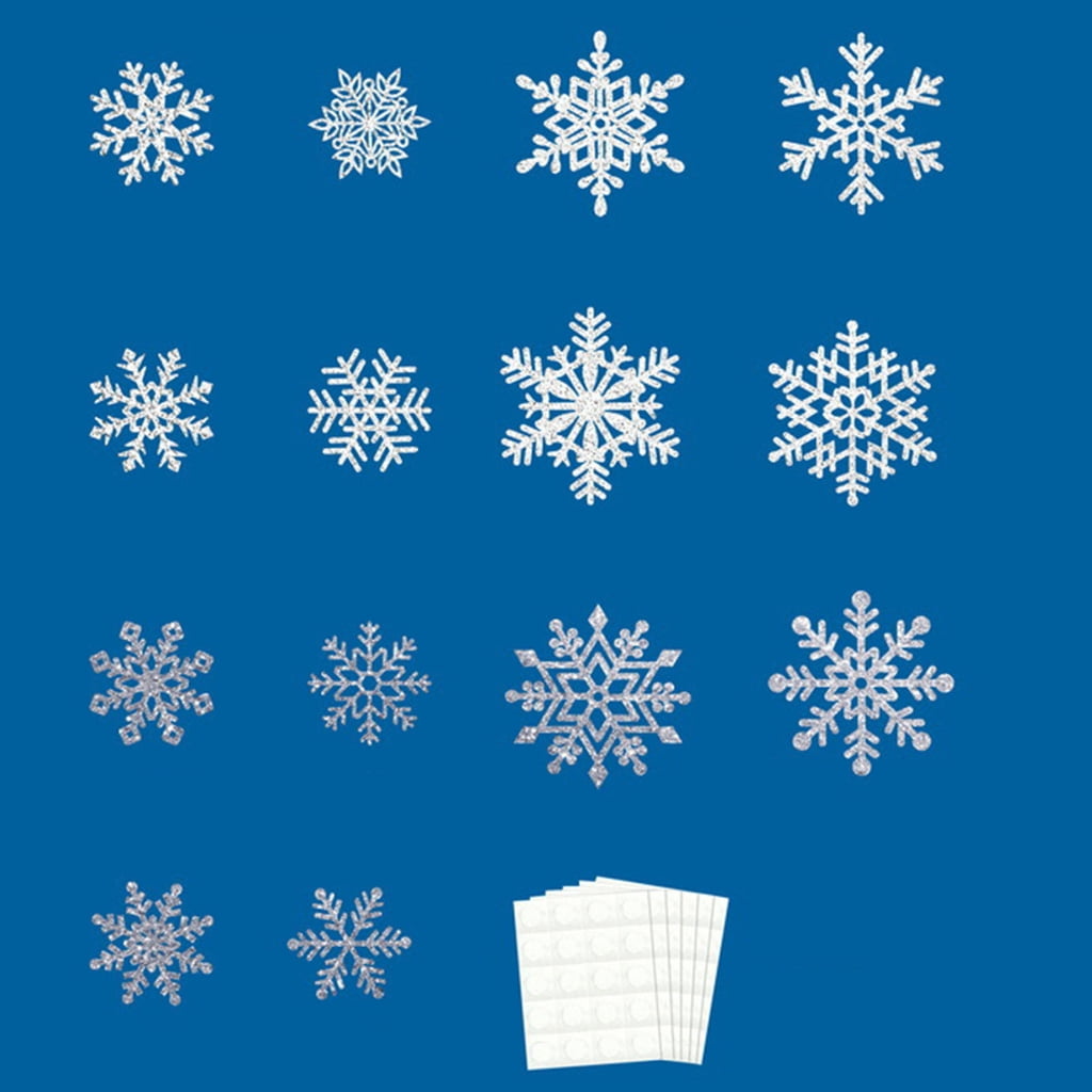 PatungKu Winter Party Pack Snowflake Cutouts Accessories Wall Window ...
