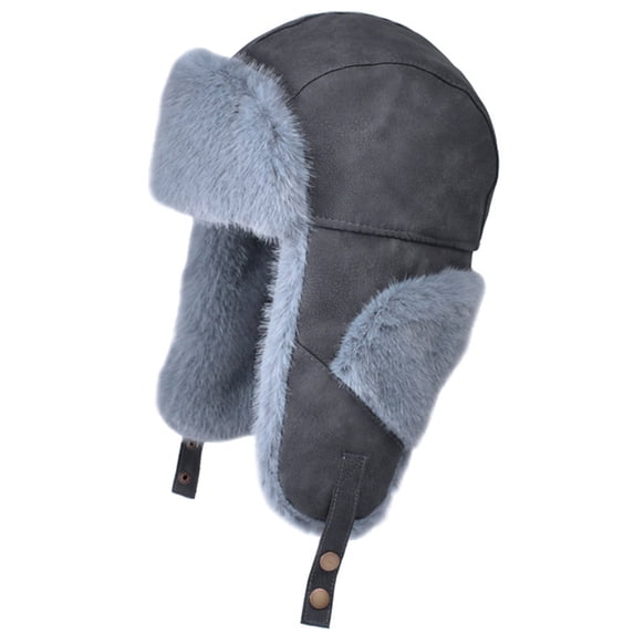 PatungKu Winter Trapper Hat with Ear Flaps Thick Hat for Women Russian ...